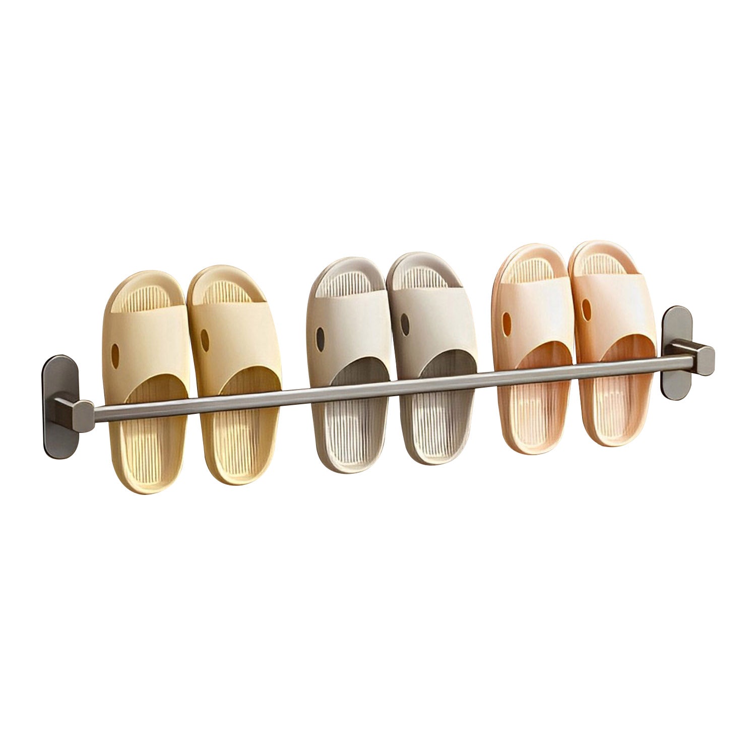 SOGA 69cm Wall-Mounted Slipper Organiser Adhesive Storage Space-Saving